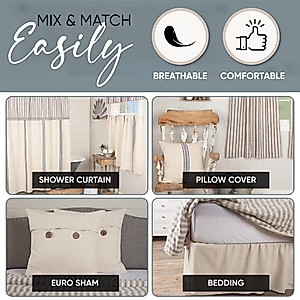 Piper Classics Market Place Blue Ticking Stripe Full/Queen Quilt