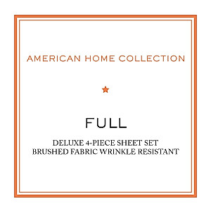 American Home Collection Full Sheet Set - 4 Pieces Extra Soft Bedding Sheets & Pillowcases Set - Breathable, Wrinkle, Fade, and Stain Resistant - Deep Pockets - Easy Fit - Dark Green Soft Bed Sheets