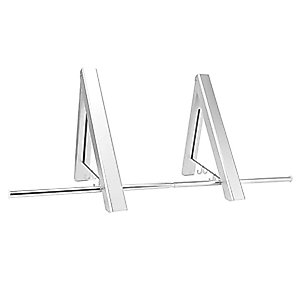 Retractable Clothes Hanger, Retractable Clothes Drying Rack Recessed Design Strong Load Bearing Wall Mounted Thickened for Bathroom for Office (Silver)