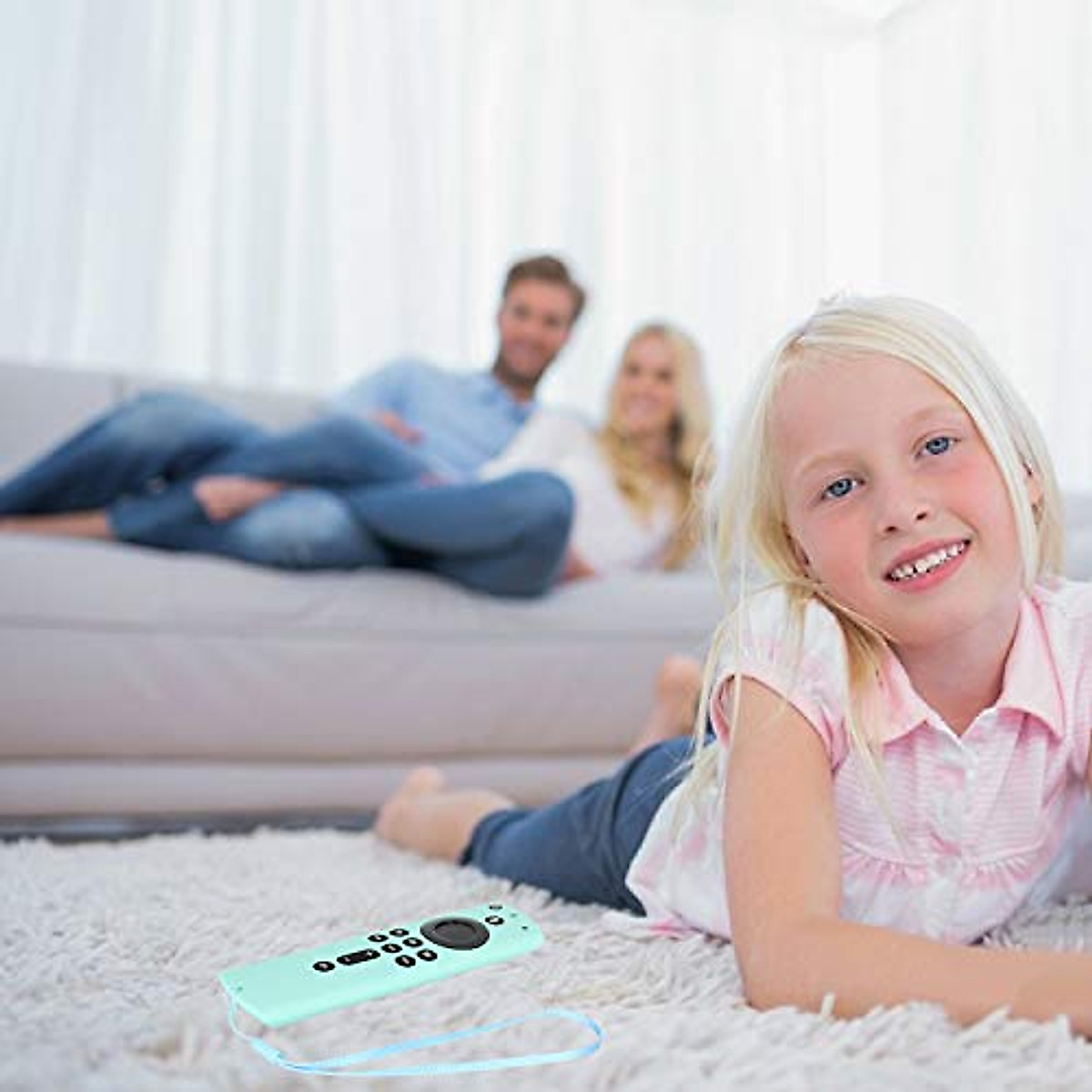 [2 Pack] Silicone Remote Cover Compatible with Fire TV Stick 4K Alexa Voice Remote Control, Lightweight Anti Slip Shockproof Protective Sleeve (Mint Green + Pink)