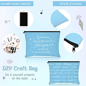 Sieral 24 Pcs Inspirational Makeup Bag Appreciation Nurse Gift for Women You're Awesome Cosmetic Bags Toiletry Bag Motivational for Teacher Mom House Keeper Coworker Assistant Nurse(Bright Color)