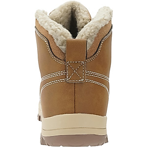 WHITIN Men's Winter Shoes Snow Boots for Cold Weather Outdoor Hiking Warm Size 10 Fur Leather Waterproof Ankle Casual Work Insulated Russet 44