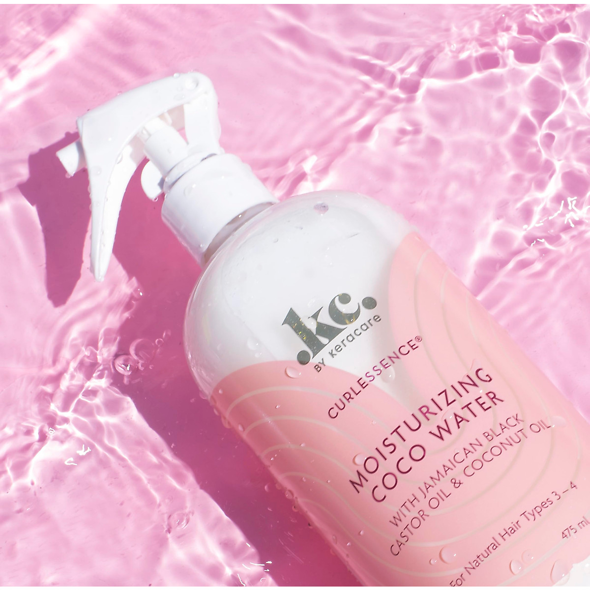 KeraCare Coconut Water - 16 oz - Light Hair Refresher Spray - Moisturizing and Hydrating - with Jamaican Black Castor Oil and Coconut Oil