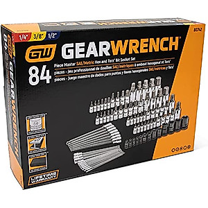 GEARWRENCH 84 Pc. Master SAE/Metric Hex And Torx Bit Socket Set - 80742