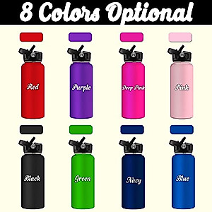Personalized Water Bottles Custom Insulated 24oz Engraved Water Bottle Bulk Stainless Steel with Draw for Women Girls Boys Men School
