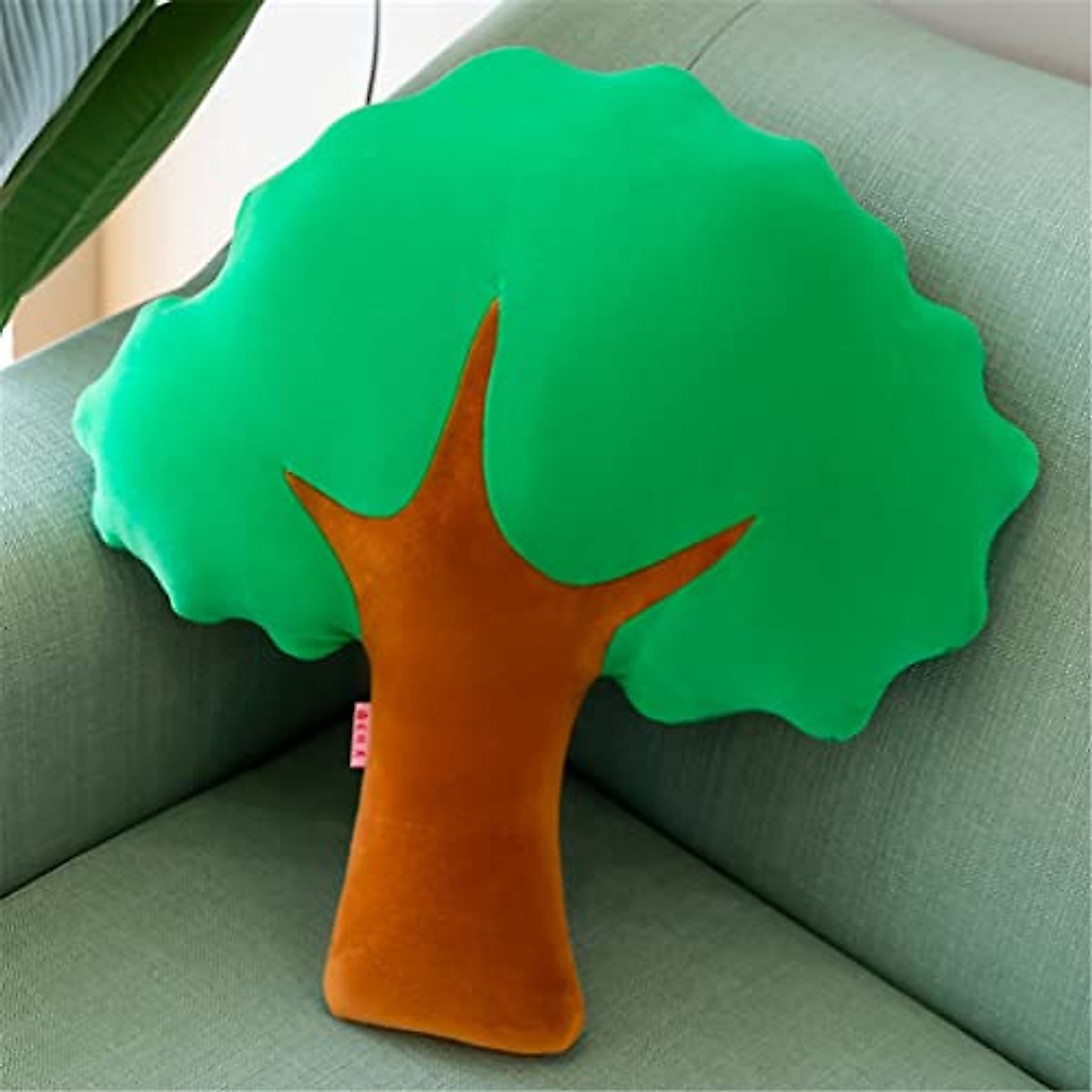 AZCHEN Decorative Leaf Pillow Green Leaf Pillow Cute and Funny Pillow Sofa Bedroom Throw Pillow (50 CM, Green 1)