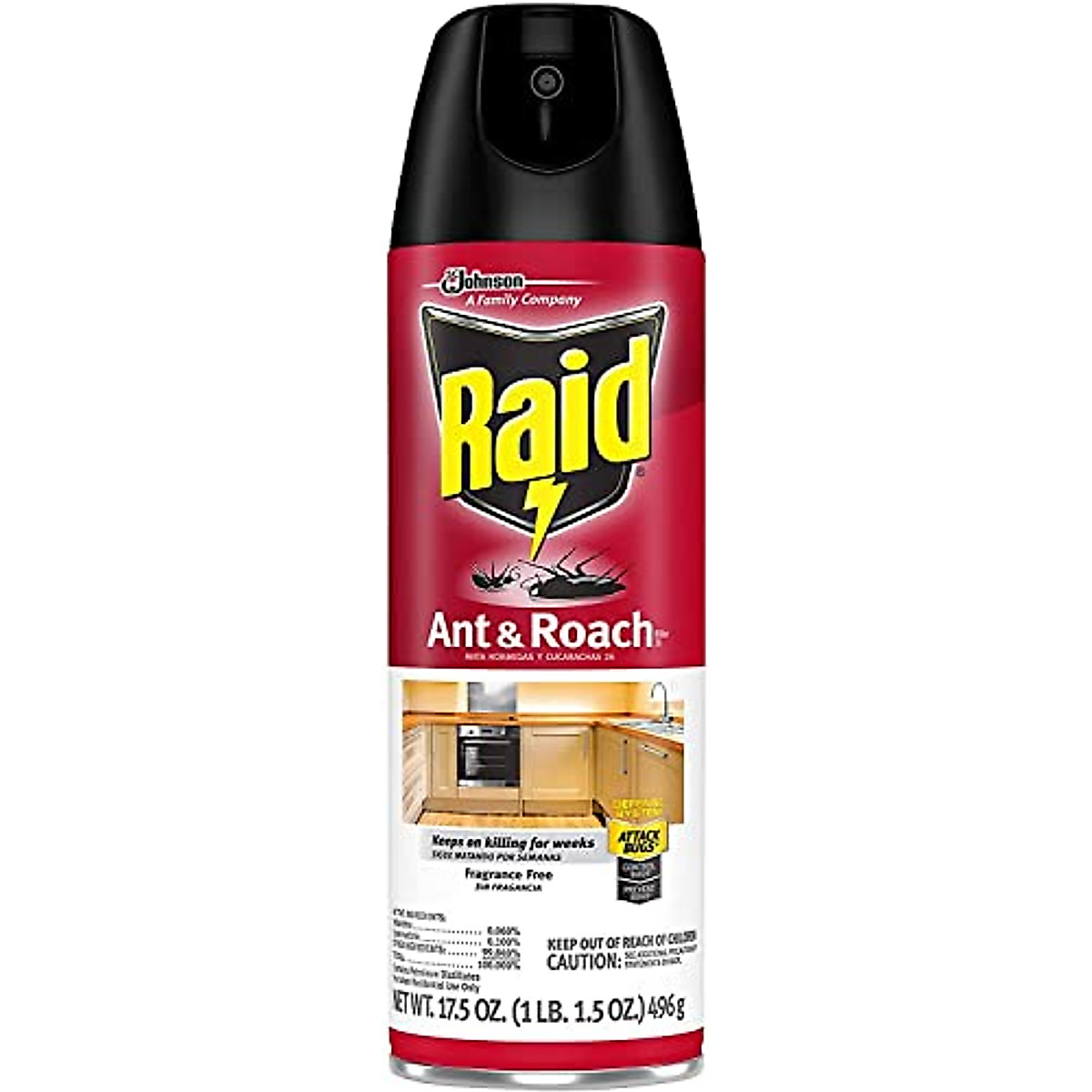 Raid Ant and Roach Killer Fragrance Free, 17.5 OZ (Pack - 3)