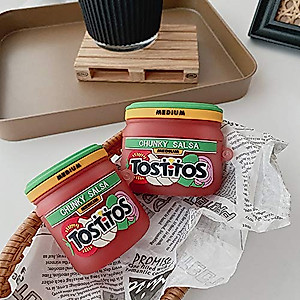 Tengin Case for AirPods Pro, 3D Cute Cartoon Funny Cover Food Drink Bottle Soft Silicone Design，Accessories with Keychain,for Girls Boys Teens Kids Dedicated AirPods Case (tostitos Pro)