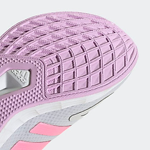 adidas Duramo 10 Running Shoe, Dash Grey/Beam Pink/Bliss Lilac (Cross Strap), 2 US Unisex Little Kid