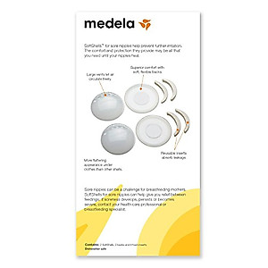 Medela SoftShells Breast Shells for Sore Nipples for Pumping or Breastfeeding, Discreet Breast Shells, Flexible and Easy to Wear, Made Without BPA
