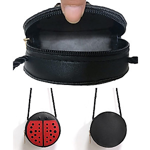 JienClound Little Girl Purses Cute Ladybug Shoulder Messenger Bag Accessories Dress 4.13 * 1.65 inches(10.5 * 4.2cm)