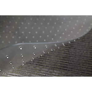 HON Basyx Commercial-Grade Polycarbonate Chair Mat with Lip for Low Pile Carpet, 36" x 47", Clear