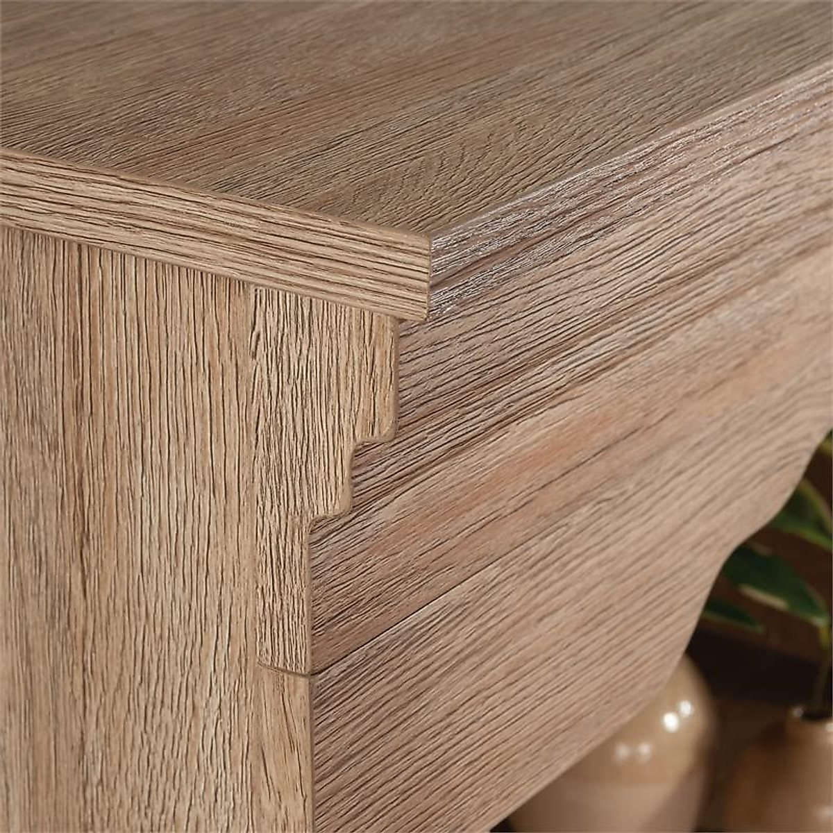 Sauder Rollingwood Engineered Wood 4 Shelf Bookcase in Brushed Oak