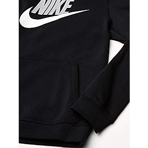 Nike Boy's Sportswear Club+ Hbr Pullover Hoodie, Black/(Light Smoke Grey), Small
