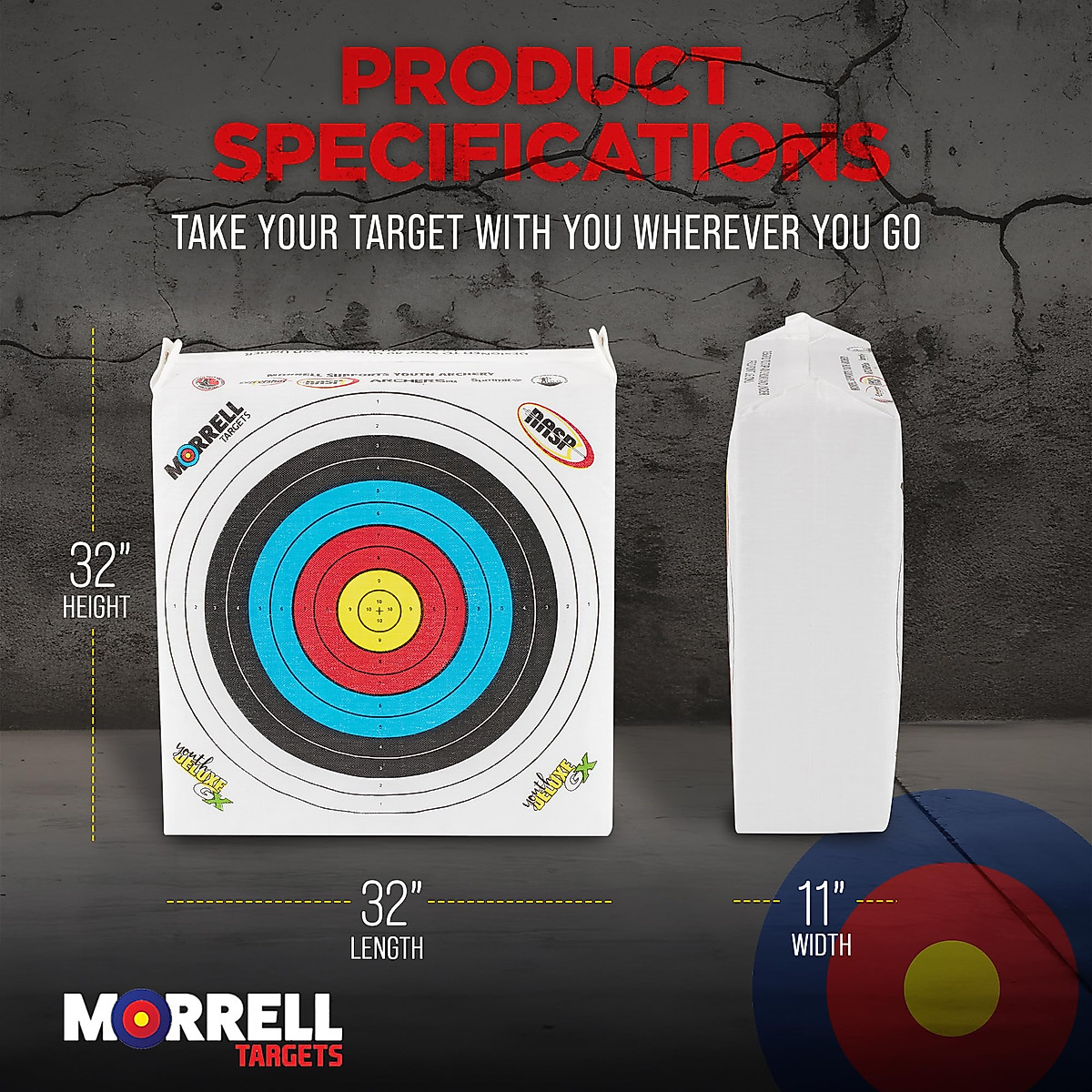 Morrell Weatherproof Youth Deluxe GX Range NASP Field Point Archery Bag Target with HME Products Bowhunting Archery Range Practice Shooting Stand