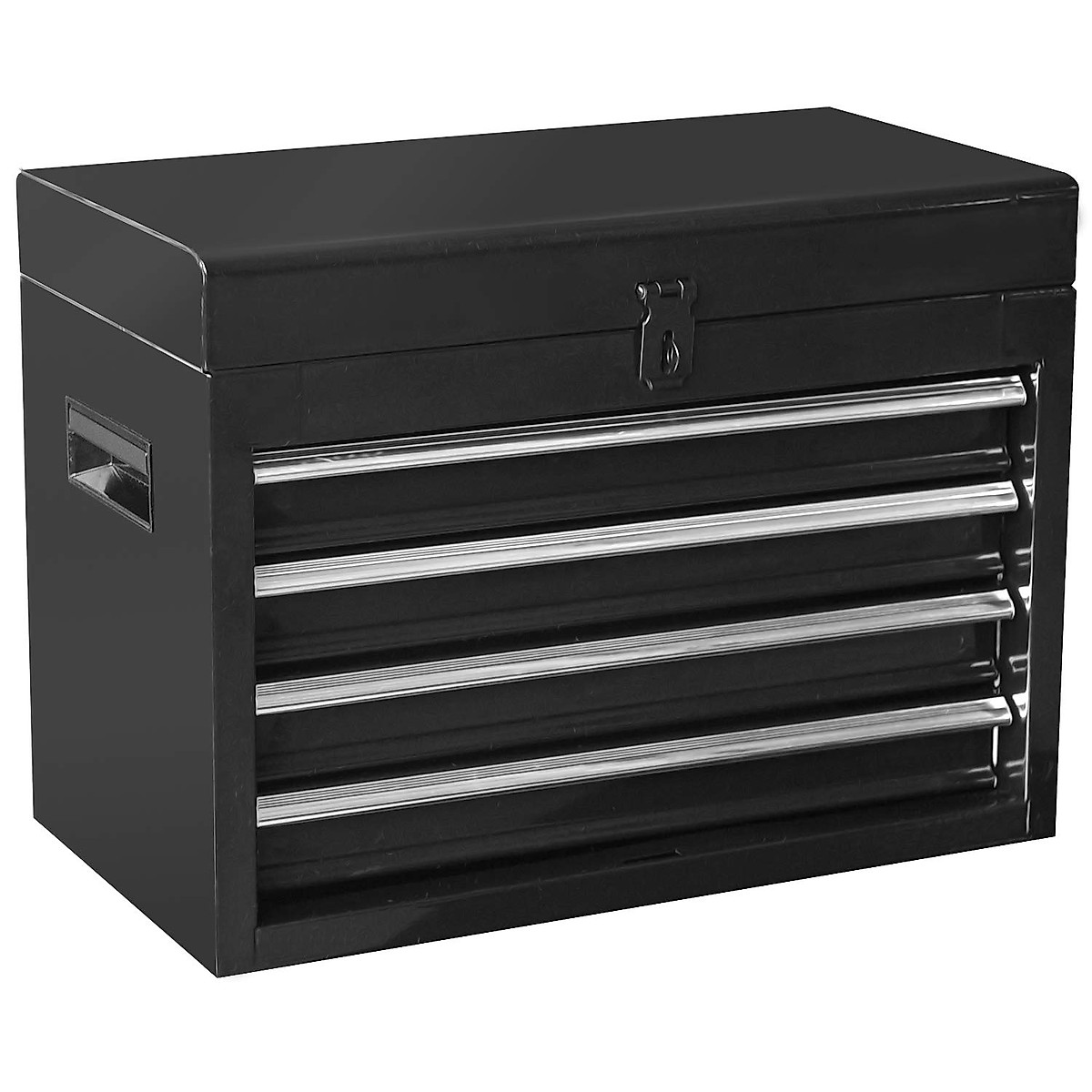 ROAD DAWG Torin Rolling Garage Workshop Organizer: Detachable 4 Drawer Tool Chest with Large Storage Cabinet and Adjustable Shelf, Black