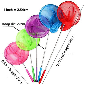 Toasis Mini Fishing Landing Net Nylon Mesh Aquarium Net (Orange-2pack)