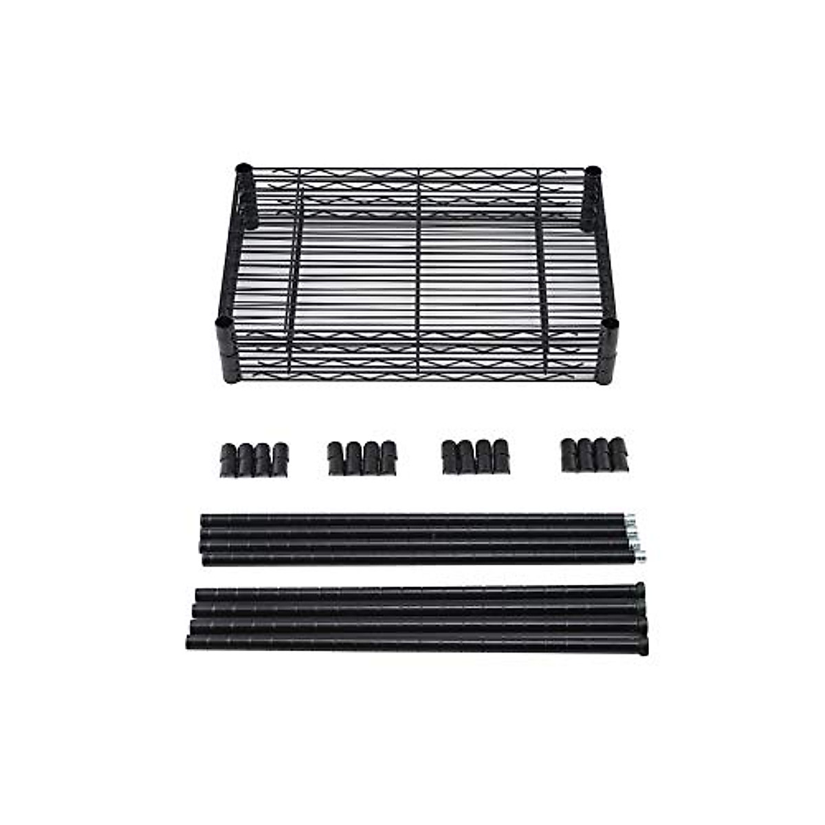 Multi-use Shelving Unit 4-Tier Space-Saving Metal Shelving Storage Rack Heavy Duty Metal Shelf Organizer for Home Office Kitchen Bathroom Garage Closet Dormitory 21x34x42 Heavy Duty Storage Racks