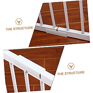 Toyvian 18 Pcs Safety Door Reinforcement Slot Baby Gate Parts Fence Accessories Dog Gate Groove Baby Door Gate Baby Gate Reinforcement Gate for Stairs PVC Door Pet White Child