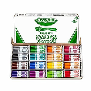 Crayola Broad Line Markers Classpack (256 Ct), Bulk School Supplies For Teachers, Kids Markers For School, Classroom Supplies