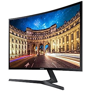 SAMSUNG CF396 Series 27" LED Curved Monitor, 1920x1080, 60Hz Refresh Rate, 4ms Response Time, AMD FreeSync Monitor, HDMI, Black, with MTC HDMI Cable