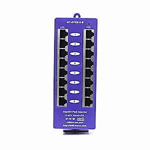 WiFi-Texas GPOE-8B-24v60w | 8-Port Gigabit PoE Injector for 24 Volt Passive Devices Like Ubiquiti & Mikrotik
