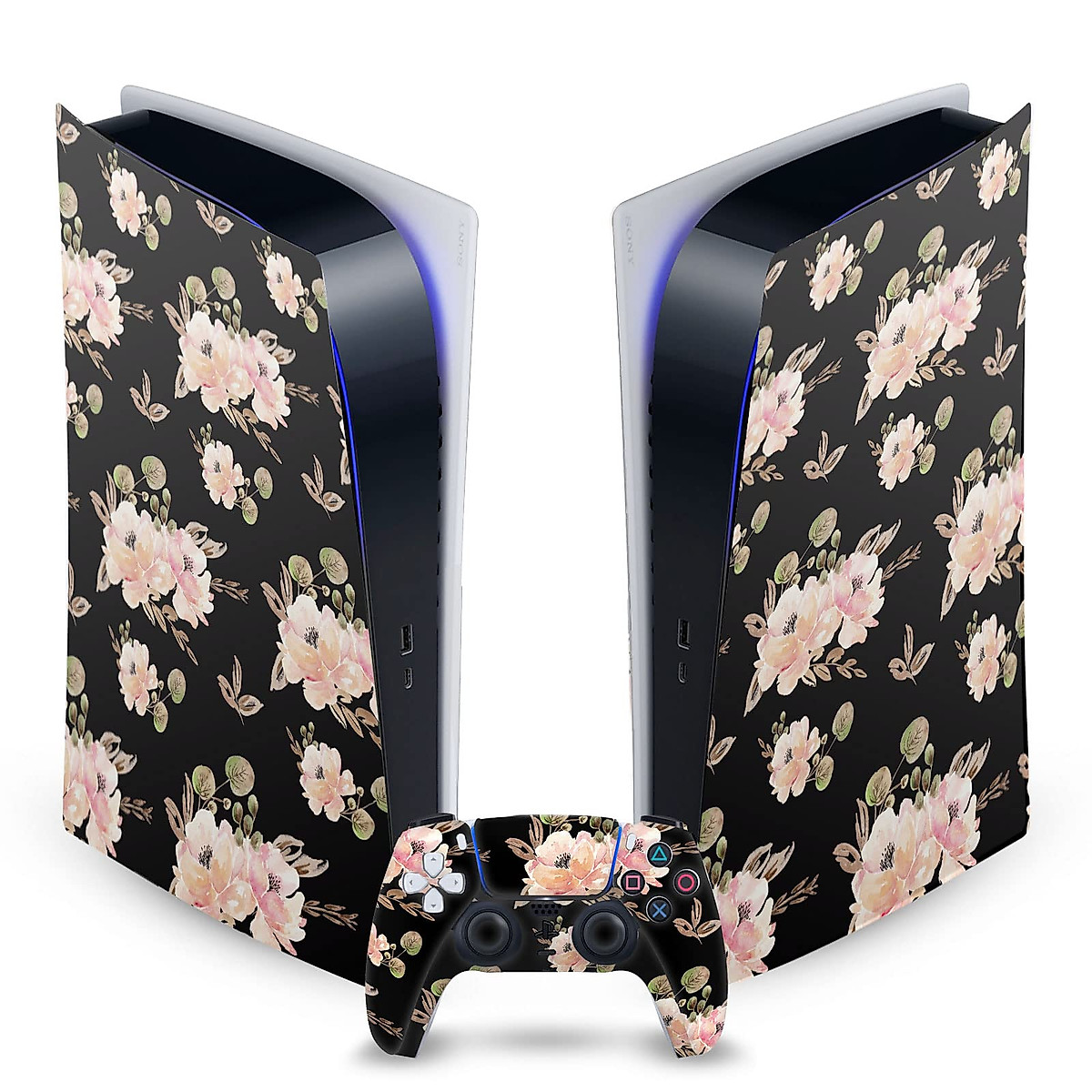 Head Case Designs Officially Licensed Anis Illustration Vintage Black Art Mix Vinyl Faceplate Gaming Skin Decal Compatible With Sony PlayStation 5 PS5 Digital Edition Console and DualSense Controller