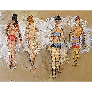 SOLD Spring Break, Beach Scene By Internationally Renowned Artist Andre Dluhos