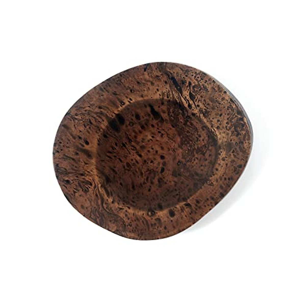 Lipper International 1210 Acacia Burl Finish Serving Board with Feet for Cheese, Crackers, and Hors D'oeuvres, Medium, 10" to 13" Diameter x 2"