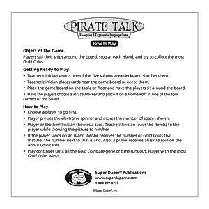 Super Duper Publications | Pirate Talk® Receptive & Expressive Language Game | Communication & Social Skills | Educational Learning Materials for Children