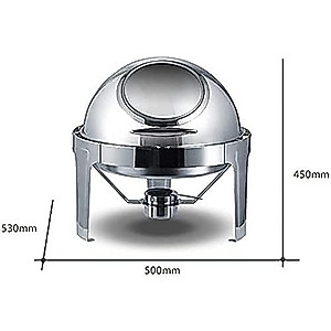 Chafing Dishes Chafing Dish Buffet Set, Food Warmers Server Warming Tray Round Rectangular Chafers, Stainless Steel Square Chafer, Round Food Warmer Chafing For Catering Warmer Chafer Set, Energy Effi