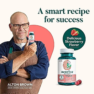 NEURIVA Brain Supplement for Memory & Focus with Phosphatidylserine & Neurofactor, Caffeine-Free Gummies