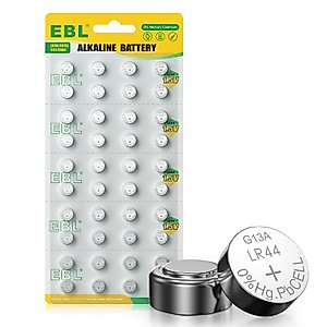 EBL LR44 Batteries, AG13 357 SR44 303 A76 Alkaline Battery 1.5V Button Coin Cell Batteries -40 Pack