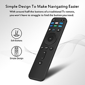 Universal Remote Control XRT260 for All VIZIO Smart TV Smartcast D-Series M-Series P-Series V-Series XRT140 XRT136 Remote Replacement (No Voice Function)