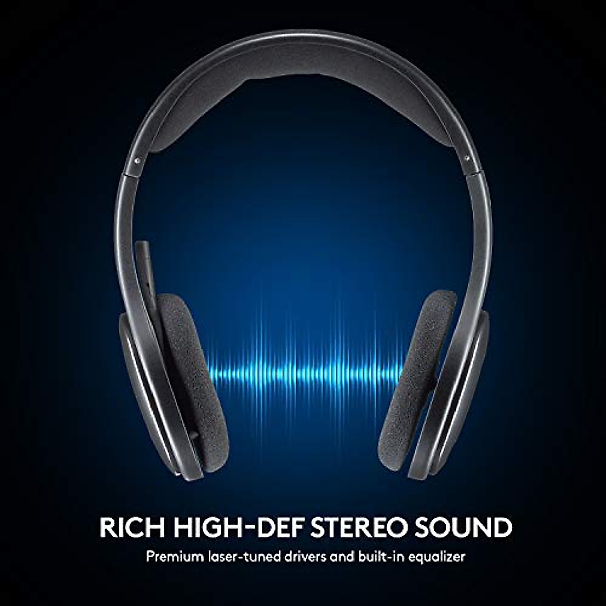 Logitech H800 Bluetooth Wireless Headset with Mic for PC, Tablets and Smartphones, Black