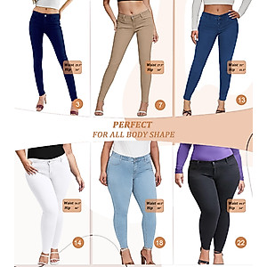 Hybrid & Company Women's Extreme Butt Lift Stretch Skinny Denim Jeans P46862SK White 11