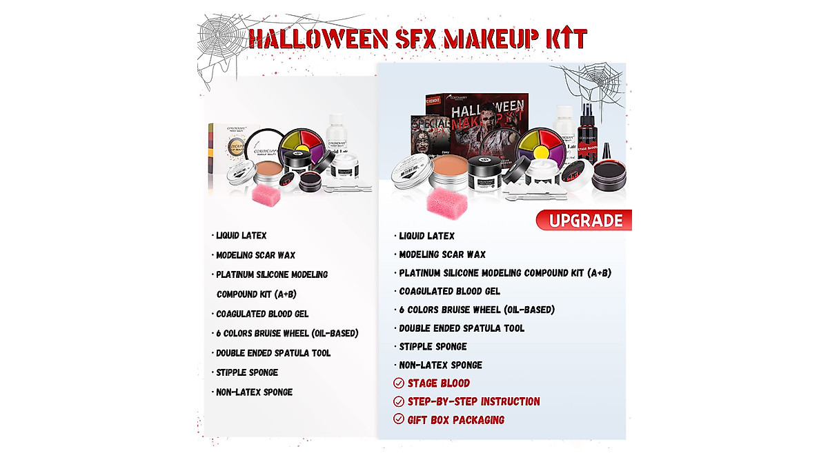 COKOHAPPY Halloween SFX Makeup Kit - Create Gruesome Effects