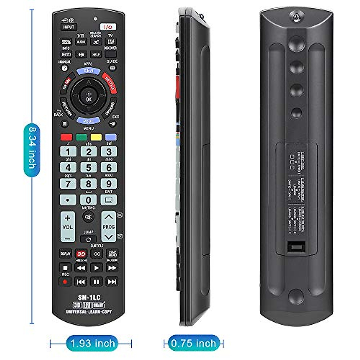 Gvirtue Universal Remote Control for Sony TV Remote, Replacement for All Sony LED OLED LCD Bravia 3D HDTV 4K 8K UHD HDR Android Google Smart TV, with Netflix, You Tube Button and Learning Function
