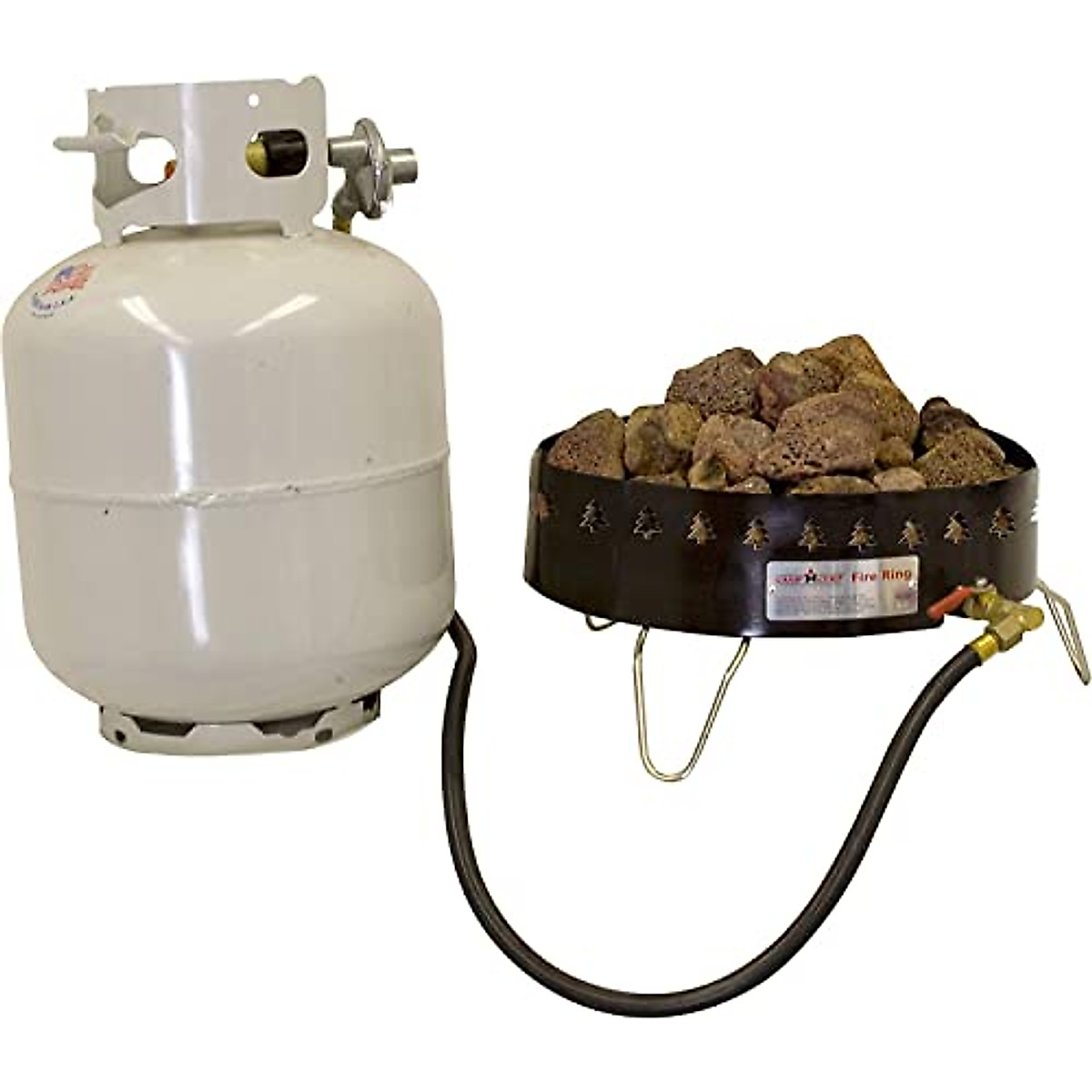 Camp Chef Compact Fire Ring Portable Propane Gas Fire Pit with Carry Kit, 15-Inch Diameter, 55,000 BTU