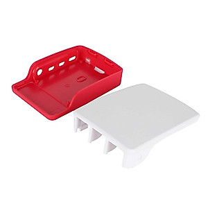 Raspberry Pi 4B Case, Enclosure for Raspberry Pi 4B Classical Red and White Raspberry Pi 4 Case with Suction Pad for Raspberry Pi Model