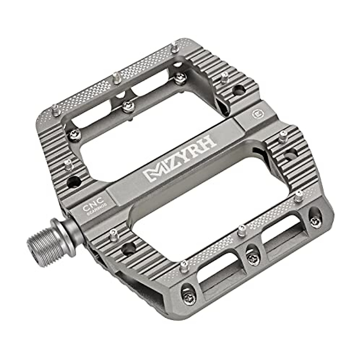 MZYRH Road/Mountain Bike Pedals MTB Pedals Bicycle Flat Pedals 3 Bearings 9/16” Aluminum Alloy Bicycle Platform Pedals for BMX MTB (TI)