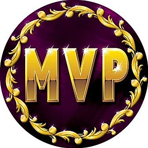 Crown Awards MVP Gold Rhinestone Pin, Gold MVP Pins, 30 Pack