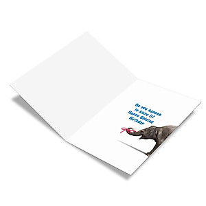 NobleWorks - Funny Happy Belated Birthday Card with Envelope - Congrats Greeting Card, Birthday Fun - Trick to Remembering C6353BDG