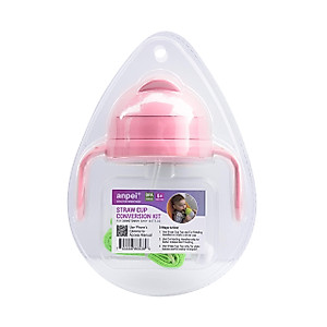 ANPEI 3-in-1 Weighted Straw Sippy Cup Conversion Kit for Comotomo Bottles | Versatile, Leak-Proof - Easy-to-Use Solution for Babies and Toddlers | Compatible with 5oz & 8oz Bottle (Pink)