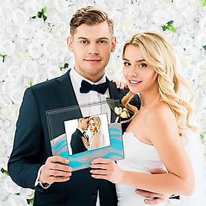 Queekay Wedding Unity Sand Ceremony Photo Frame Clear Acrylic Sand Ceremony Shadow Box with Picture Frame for Wedding Decorations Home Decor Keepsake (Classic Style)