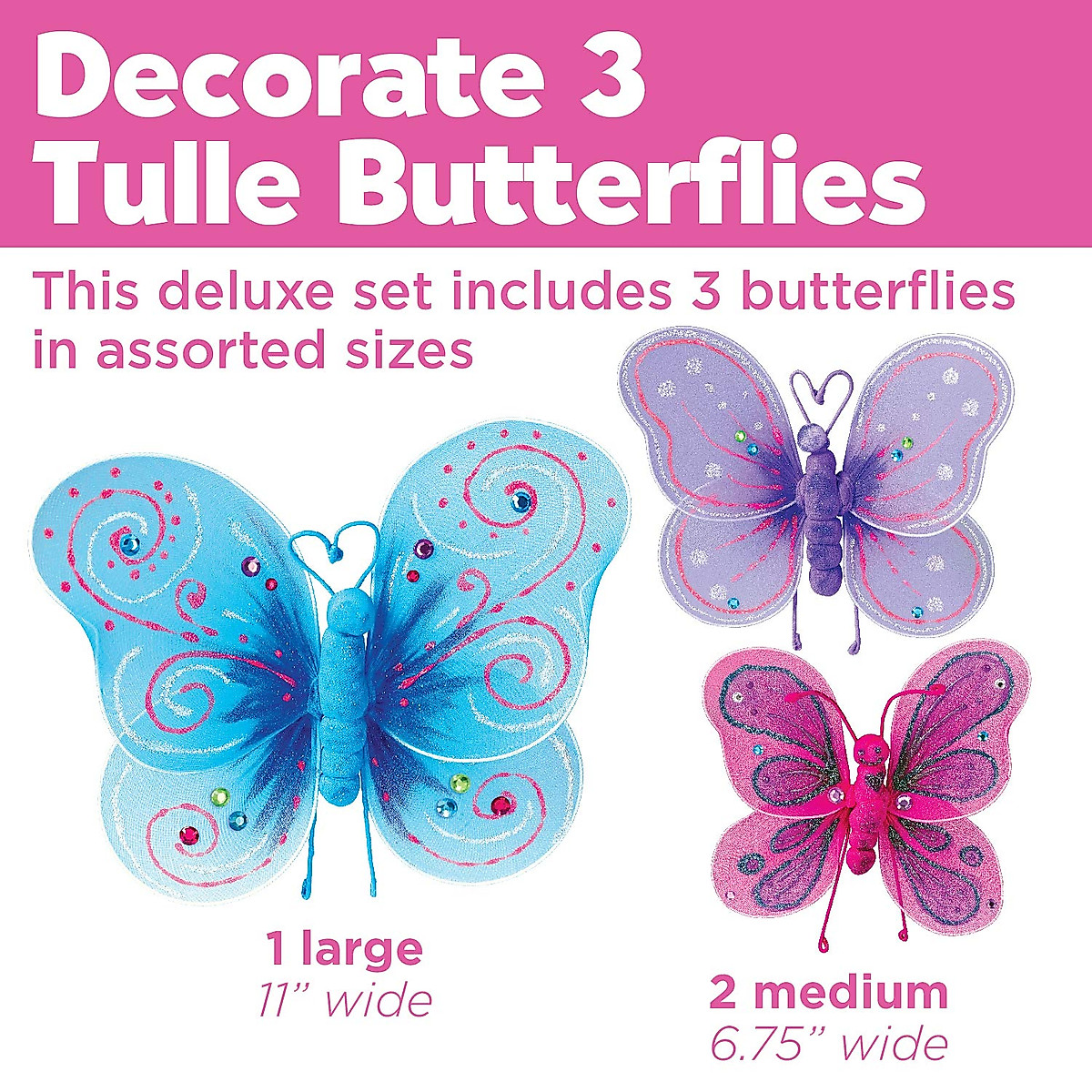 Creativity for Kids Beautiful Butterflies - Make Your Own Butterfly Wall Art & Decor (Packaging May Vary)