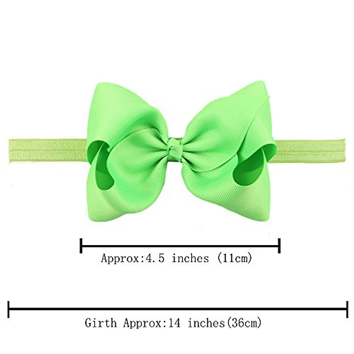 CELLOT Baby Girls Headbands Grosgrain Ribbon 4.5" Hair Bows Headband Big Bow Hair Bands for Toddler Pack of 20