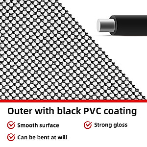 AggAuto Universal 40"x13" Car Grill Mesh - 100x33cm PVC Coated Stainless Steel Automotive Grille Insert Screen Bumper Vent, One of the Most Multifunctional Shape Grids Black