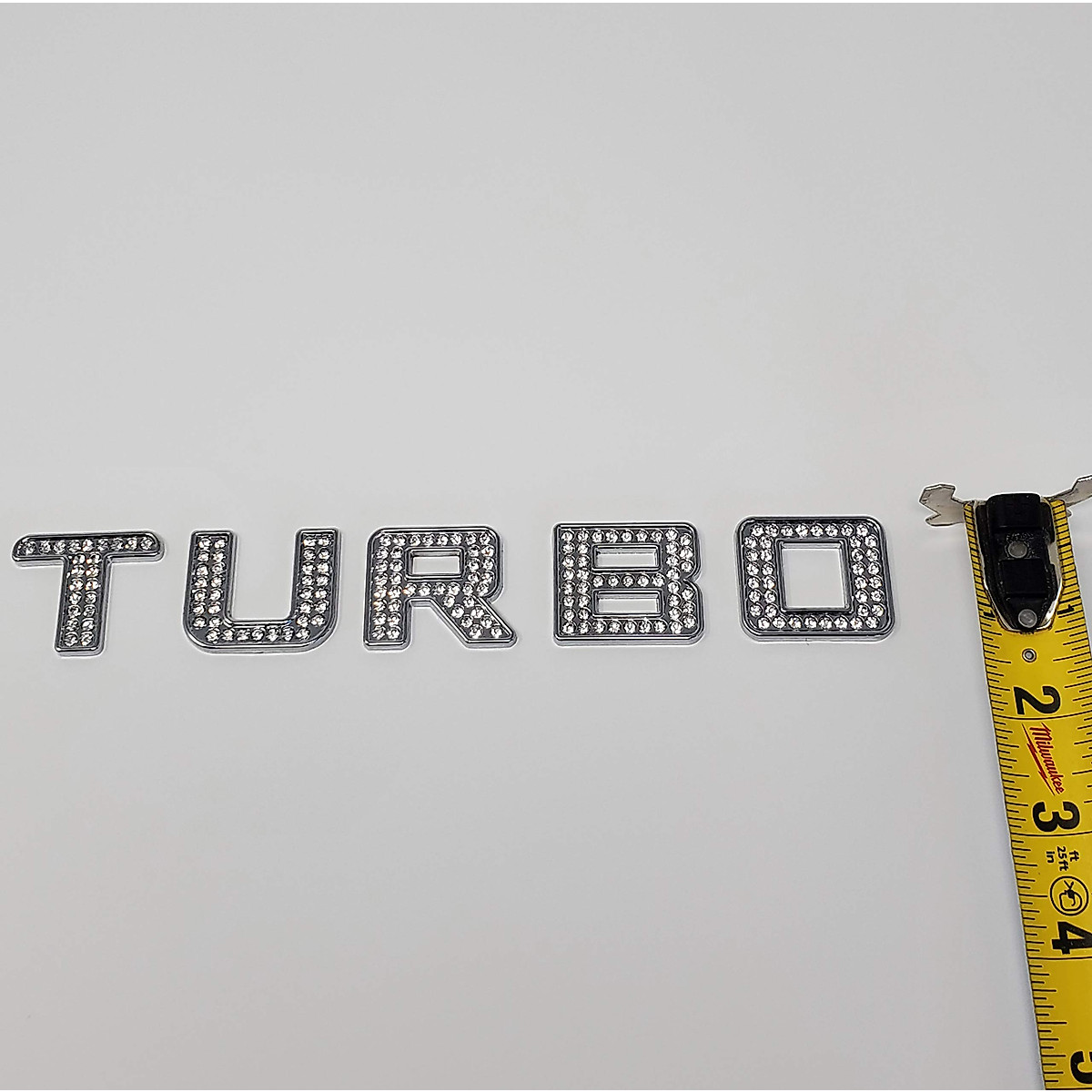 Iced out Turbo Crystal Diamond Chrome Bling Emblem Badge Kit