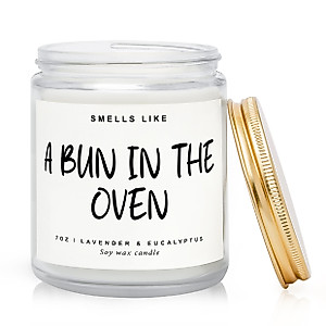 Baby Pregnancy Announcements, Baby Shower Gifts Ideas - A Bun in The Oven Candles, Pregnancy Reveal to Parents, Best Pregnancy Announcement Gift for Grandparents, Uncle, Aunt